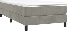 vidaXL Box spring postel s matrací 90x200 cm samet [3144309] Barva: Růžová