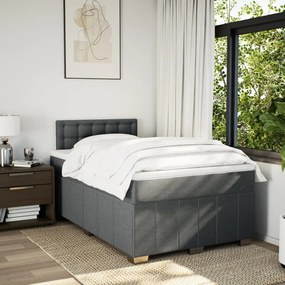 Box spring postel s matrací tmavě šedá 120x190 cm textil 3287022