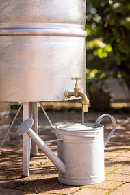 Barel na dešťovou vodu s kohoutkem 95L, pozink|Esschert Design