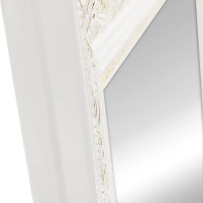 Tempo Kondela, s.r.o. Stojanové zrcadlo, bílá/bílo zlatý ornament, LAVAL