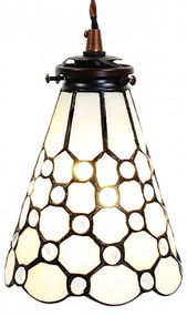 Závěsná Tiffany lampa kamínky Sacheverell – 15x115 cm