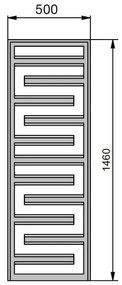 Zehnder Tetris ZT50150BM Radiátor do otopné soustavy, 50x146 cm, černá mat 0557