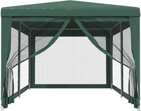 Party stan se 6 síťovanými bočnicemi zelený 3 x 6 m HDPE 319238