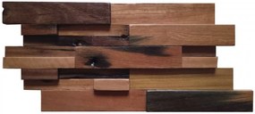 Dřevěná lodní mozaika  - obkladový panel 600 x 300 x 6 - 12 mm (0,18 m²)