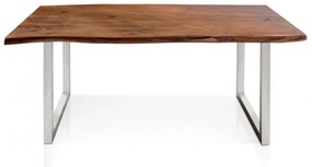 Jídelní stůl masiv akát stříbrné nohy Dalma 200x100 silná deska