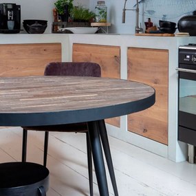Dřevěný jídelní stůl Vic – Ø120 cm 76 × 120 × 120 cm WOOOD