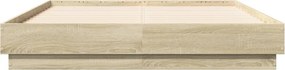 Rám postele s LED osvětlením dub sonoma 135 x 190 cm 3209816