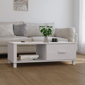 Konferenční stolek HAMAR bílý 100 x 55 x 35 cm masivní borovice - Default Title