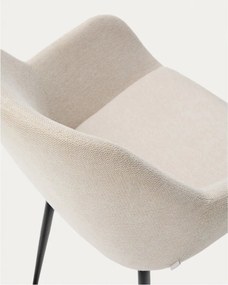 Krémové čalouněné jídelní křeslo Konna – Kave Home