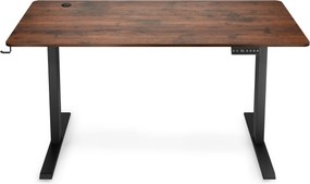 Elektrický psací stůl 140 x 60 cm Biago - hnědý