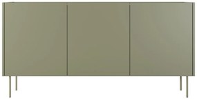 Komoda Desin 170 cm se dvěmi ukrytými zásuvkami - olivová / dub nagano
