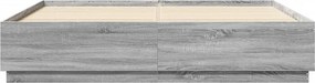 Rám postele šedý sonoma 200 x 200 cm kompozitní dřevo 3209679