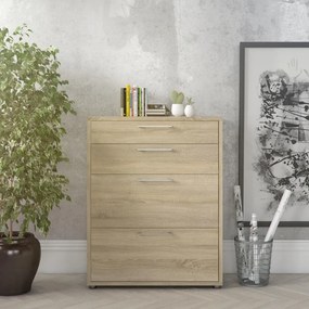 Skříň Modulo 89 x 40 x 113 cm, zásuvky, dub sonoma