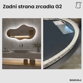 Atypické zrcadlo do koupelny s LED osvětlením G2
