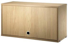 STRING Skříňka Cabinet with Flip Door, Oak