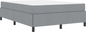 Postel s boxspringem Světle šedá 140 x 190 cm textil 3398857