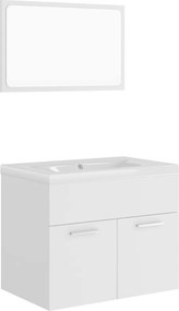 Set koupelnového nábytku bílý kompozitní dřevo 3070865