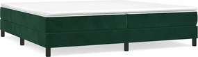 Rám postele s boxspringem tmavě zelená 200 x 200 cm samet 3120793