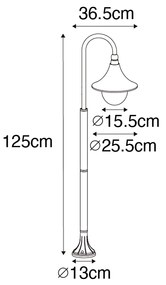 Chytrá venkovní lampa antikní zlato 125 cm IP44 vč. WiFi A60 - Daphne