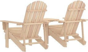 Zahradní židle Adirondack s čajovým stolkem masivní jedle 315892