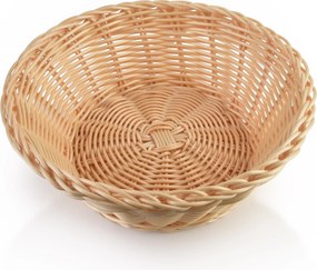 Kulatý košík na pečivo SINO 20x7 cm světle hnědý
