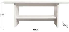 Kondela Konferenční stolek, alpská bílá, KENTAK LAW