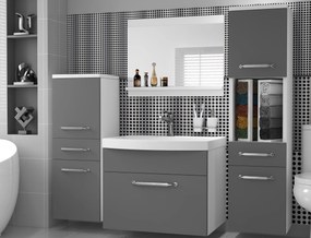 Koupelnový nábytek skříňky s umyvadlem a zrcadlem šedá antracit grafit  ROD PRIMO M 5/0/W/SR/0/ZINC