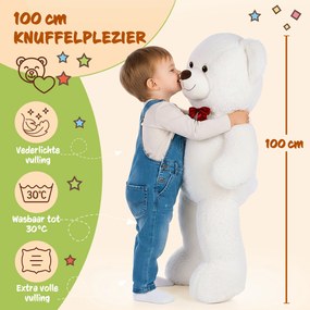 Plyšová hračka Plyšový medvěd XL bílý 100cm