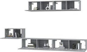 5dílný set TV skříněk šedý sonoma kompozitní dřevo 3114436