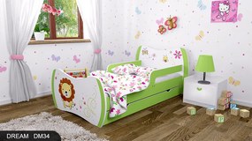 Dětská postel Dream vzor 34 180x90 cm zelená
