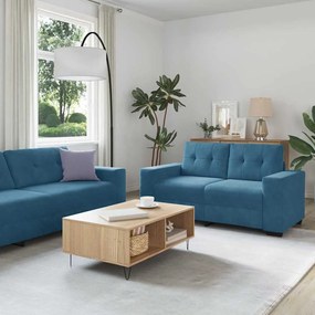 Set pohovek 3 ks Modrá samet 3324648