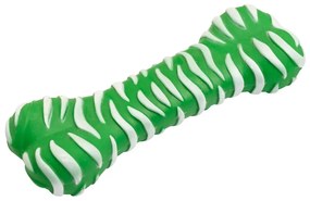 Gumová pískací hračka pro psy BONE 18 cm, zelená