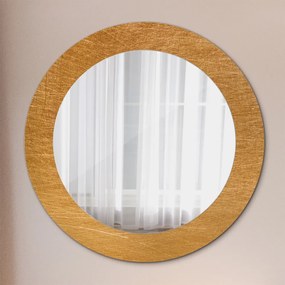 Kulaté zrcadlo s dekorem Kovový povrch fi 60 cm