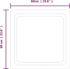 Koupelnové zrcadlo s LED osvětlením 60 x 60 cm 151778