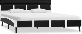 Rám postele s LED světlem černý umělá kůže 120 x 200 cm 280303