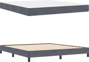 Postel s boxspringem s matrací Tmavě šedá 180 x 200 cm textil 3398708