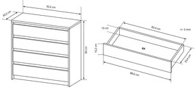Ložnice Xelo | dub kraft zlatý/bílá