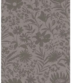 Vliesová tapeta šedá - květy, listy 330441 / Tapety na zeď Paraiso (0,53 x 10,05 m) Rasch