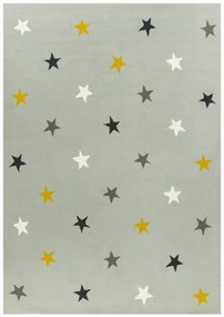 Dětský kusový koberec KIDS 533752/89945 šedý hvězdičky Rozměr: 120x170 cm
