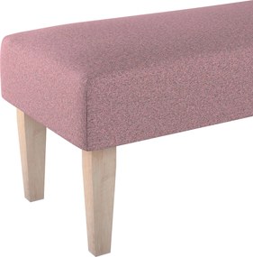 Dlouhá lavička 100x40cm barva růžová látka pletený vzor
