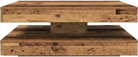 Konferenční stolek otočný o 360º old wood 90x90x34,5 cm 3321358