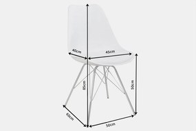 Jídelní židle 4 ks IKAROS Dekorhome Bílá