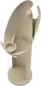 Kovový svícen Angel 37 cm krémový