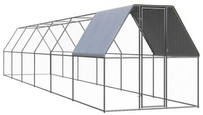 vidaXL Marketos Venkovní klec pro kuřata 2 x 12 x 2 m pozinkovaná ocel