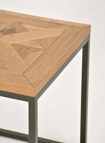 Odkládací stolek Indus 45 cm z masivu dub přírodní/grafit
