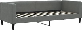 Válenda s přistýlkou a zásuvkami tmavě šedá 80 x 200 cm textil 3196610