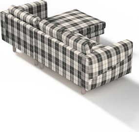 Potah na pohovku IKEA Norsborg 3-místná se šezlongem barva černá látka pletený vzor, vzorované