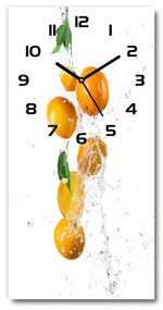 Wallmuralia Moderní hodiny nástěnné Pomeranče 30x60 cm