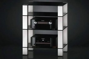 Hifi stolek SONOROUS RX 5040 (černé sklo + černé alu)