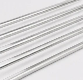 botník, 4 patra, kov/plast, 72x56x26 cm, stříbrná/černá, Dekorino BB20260025